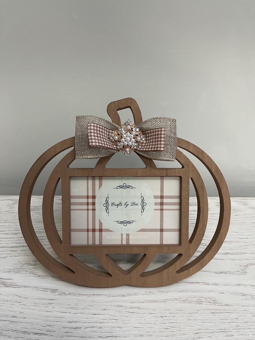 Wooden Pumpkin Photo Frame - Etsy