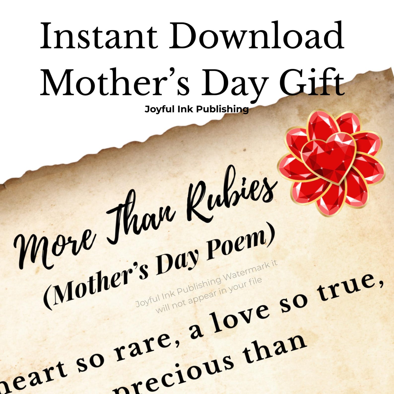 Mother's Day Printable Poem I Proverbs 31:10 I Faith-based Printable ...