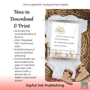 First Mother's Day Haiku Poem Printable I New Mom Gift I Baby Keepsake ...