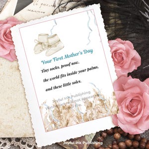 First Mother's Day Haiku Poem Printable I New Mom Gift I Baby Keepsake ...