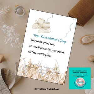 First Mother's Day Haiku Poem Printable I New Mom Gift I Baby Keepsake ...