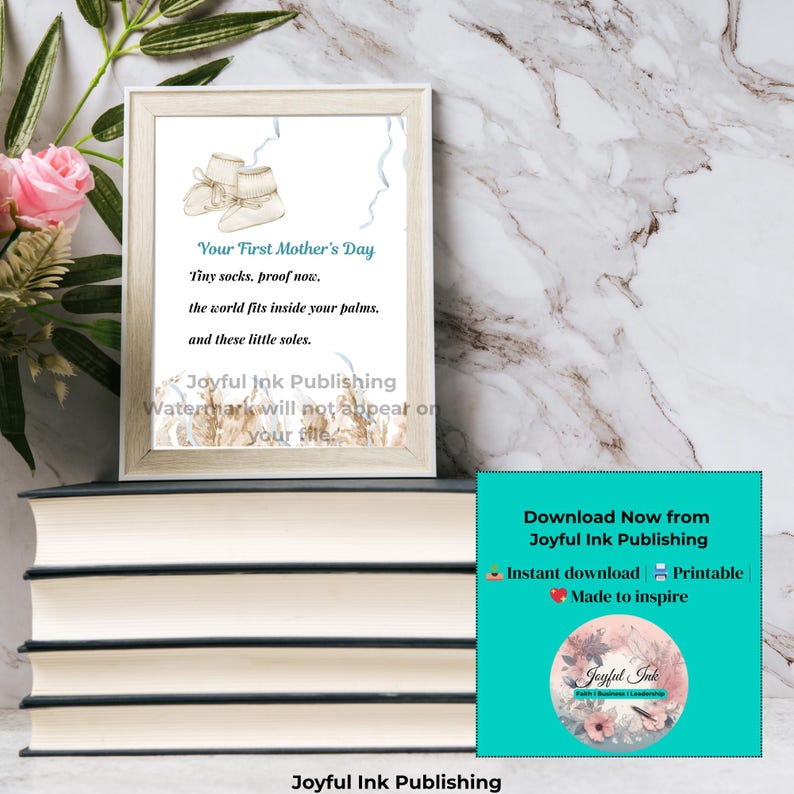 First Mother's Day Haiku Poem Printable I New Mom Gift I Baby Keepsake ...