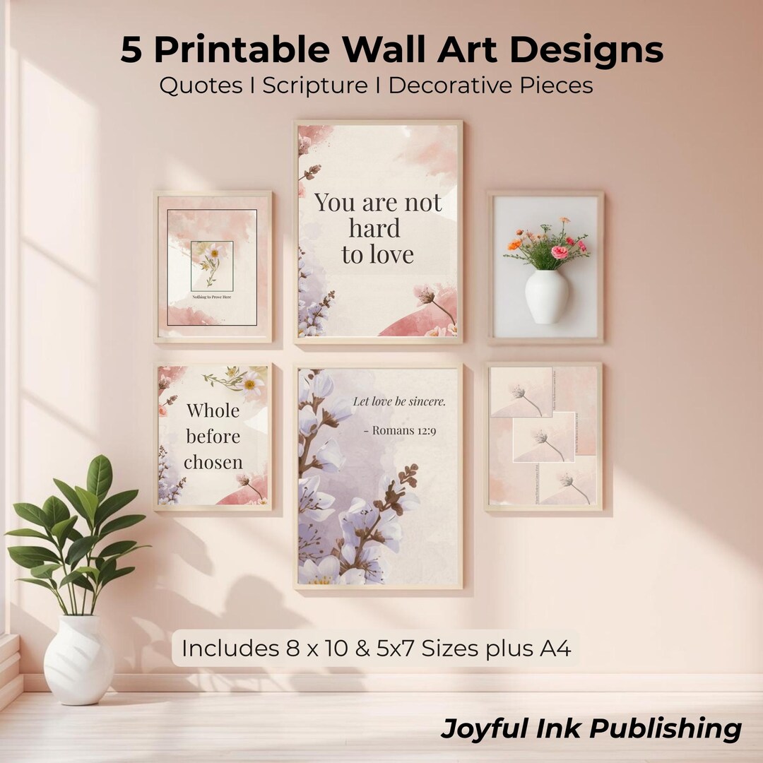 Printable Self Love Wall Art, Inspirtational Affirmation Print, Digital ...