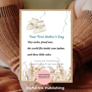 First Mother's Day Haiku Poem Printable I New Mom Gift I Baby Keepsake ...