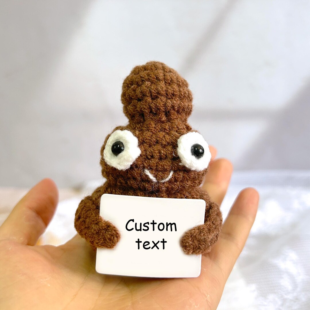 Crochet Emotional Support Toilet Roll and Positive Poo, Crochet Funny ...