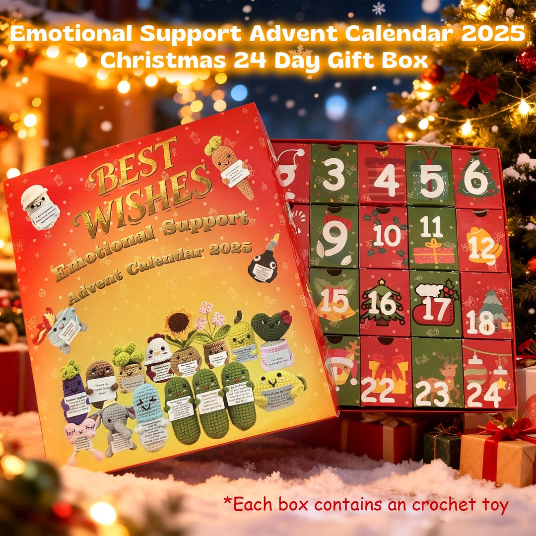 Emotional Support Advent Calendar 2025, Countdown to Christmas 24 Day ...