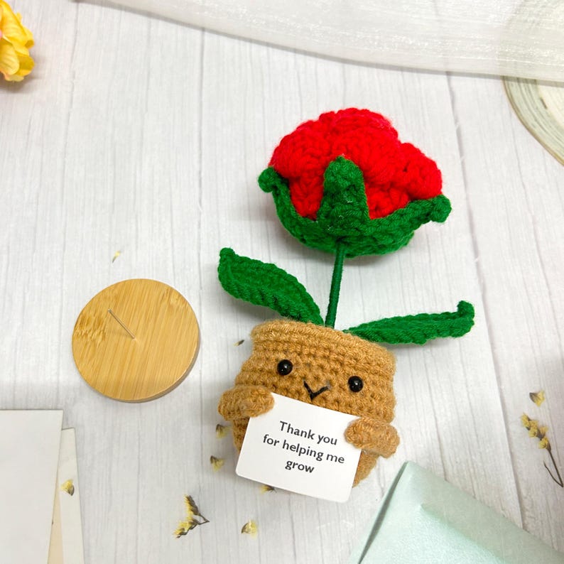 Valentine's Day Gift,crochet Red Rose,crochet Peony,crochet Corn Poppy ...