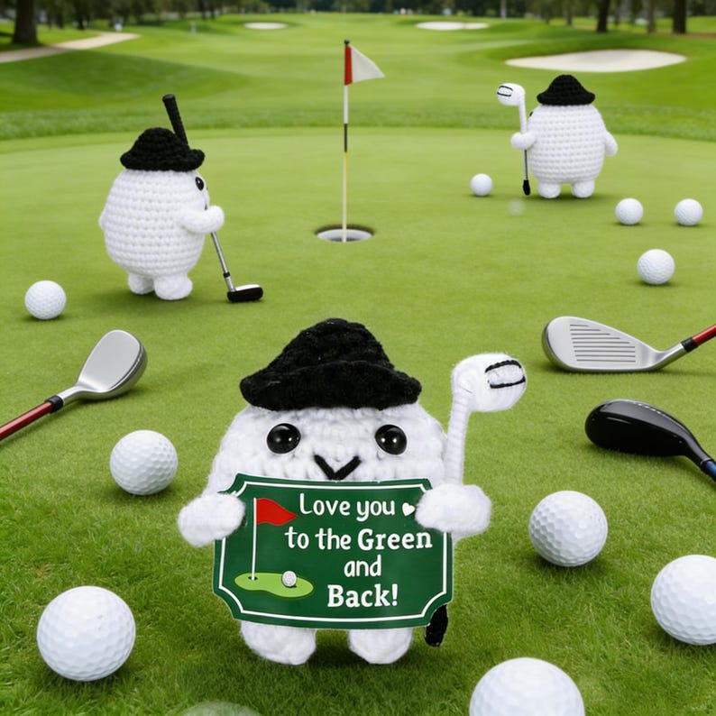 Crochet Golf Ball, Desk Decor, Gift for Dad / Husband - Etsy