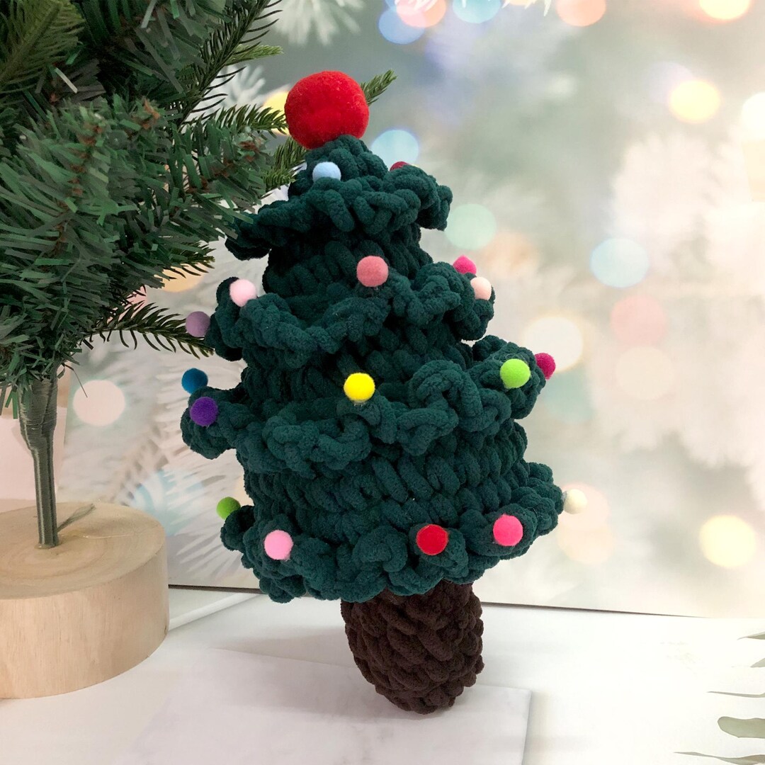 Cute Crochet Christmas Tree,merry Christmas,christmas Tree Plush Toy ...