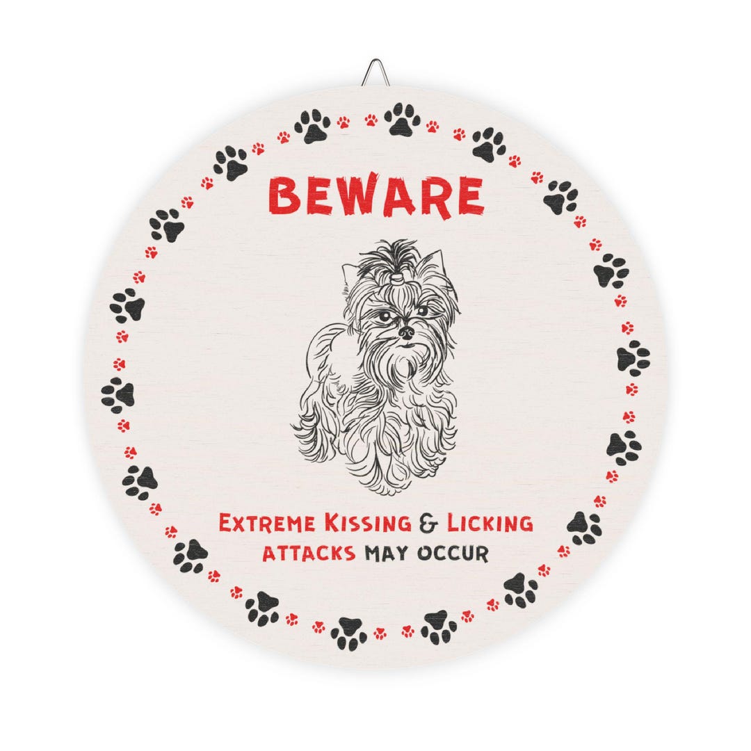 Beware of the Dog Wall Art (wood Sign) Yorkie, Yorkshire Terrier Sign ...