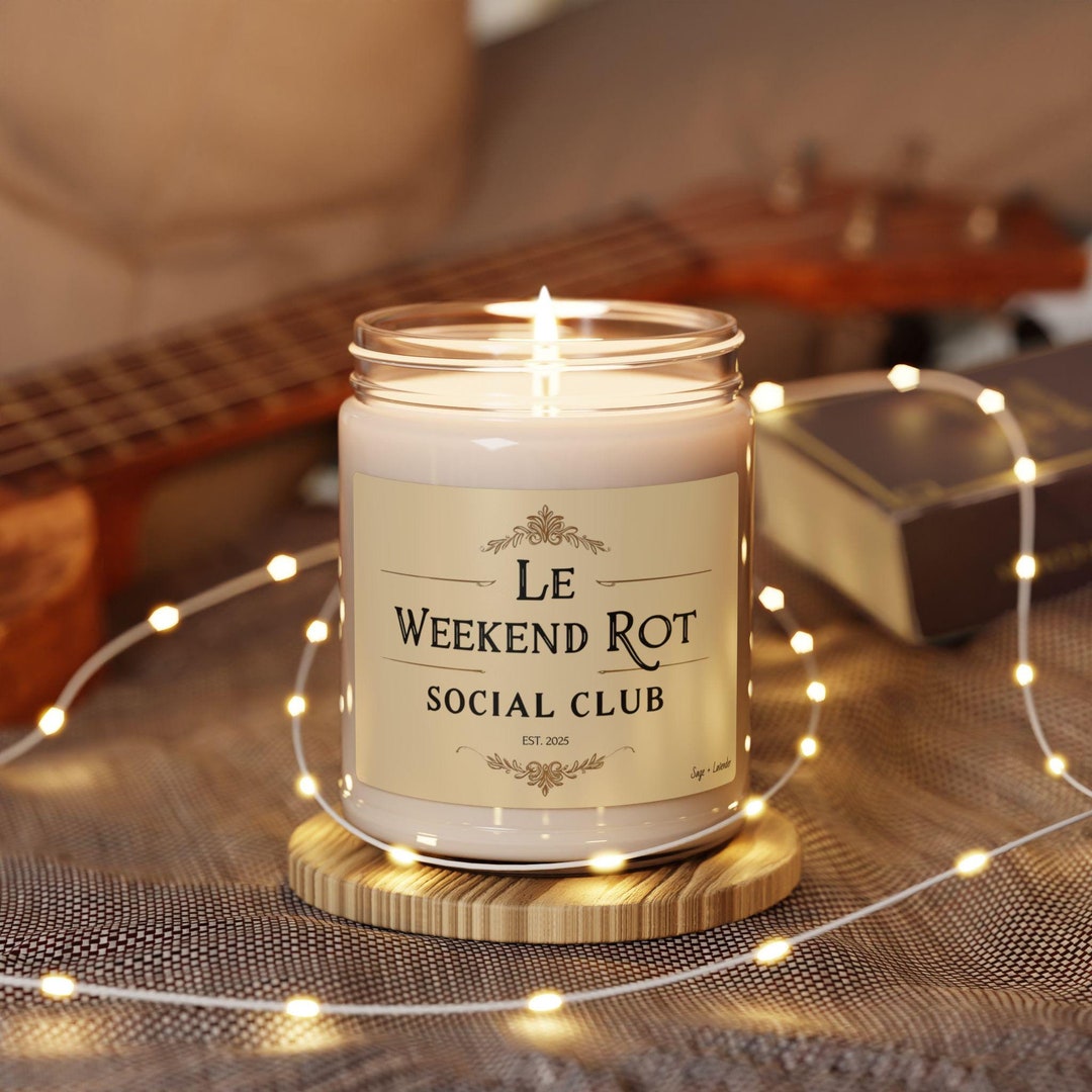Le Weekend Rot Social Club (scented Soy Candle, 9oz) Weekend Rot Candle ...
