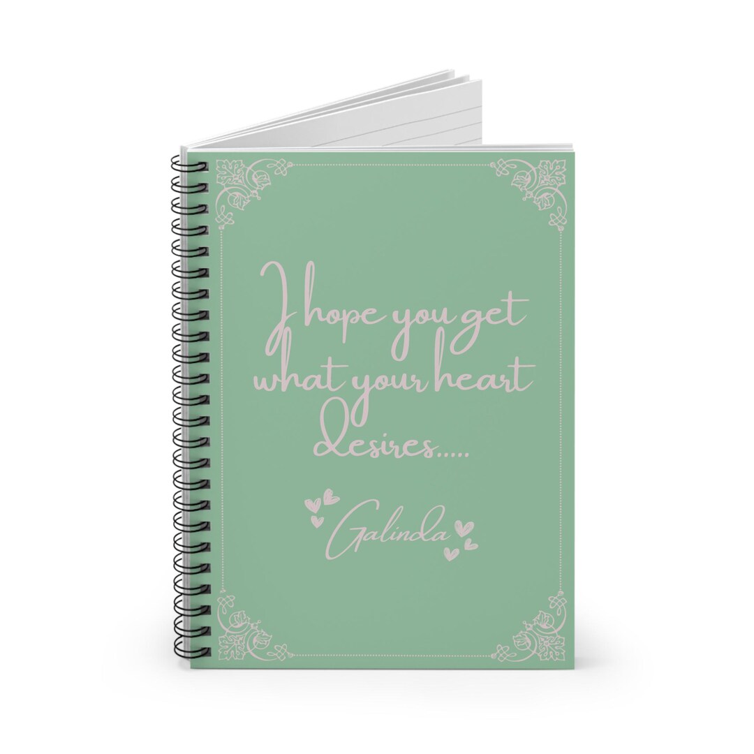 Glinda Galinda Wicked Notebook (spiral, Ruled Line), Heart Desires ...