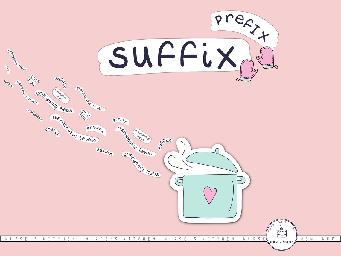 Suffixes, Prefixes, Notes, Nursing Study Notes, , NCLEX Pharmacology ...