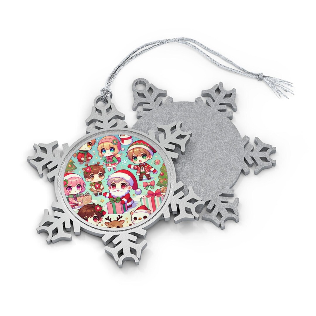 Chibi Christmas Snowflake Ornament Cute Anime Holiday Tree Decoration ...