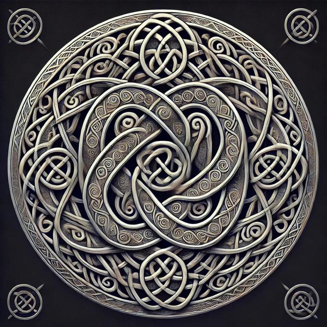Celtic Shields Knotwork Digital Art Print | Wall Art | AI Generated ...