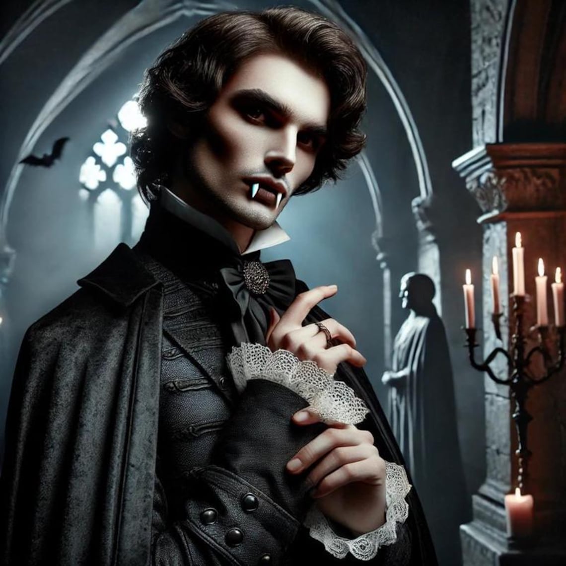 Vampire Gothic Digital Art Print Wall Art AI Generated AI Art Digital ...