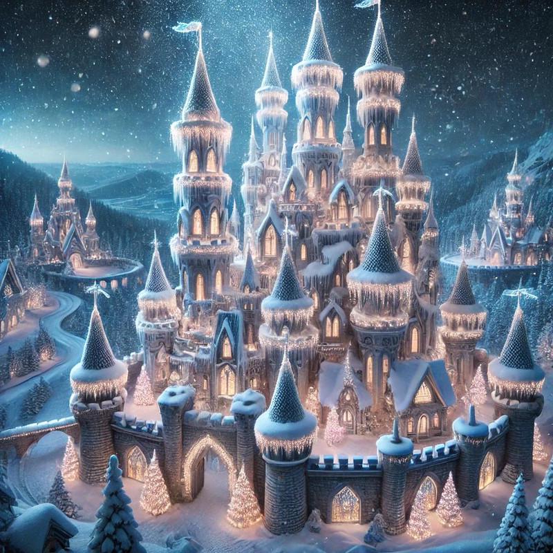 Winter Castles | Digital Art Print | Wall Art | AI Generated | AI Art ...