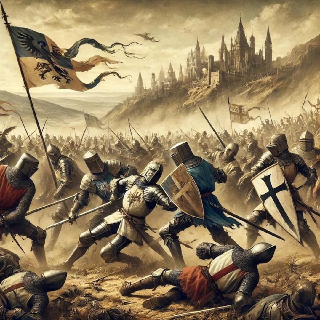 Knights in Battle | Digital Art Print | Wall Art | AI Generated | AI ...