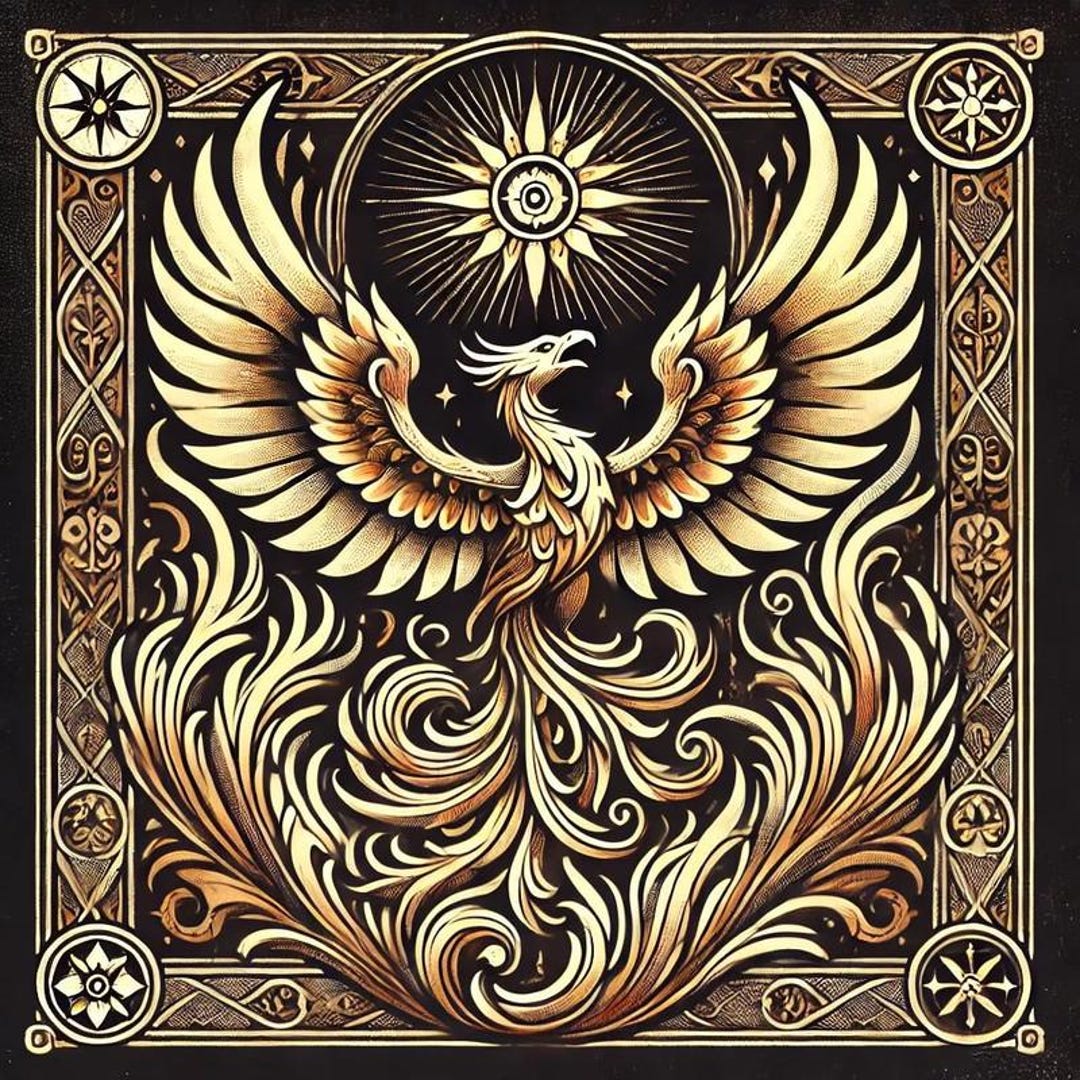 Medieval Phoenix 2 Digital Art Print Wall Art AI Generated AI Art ...