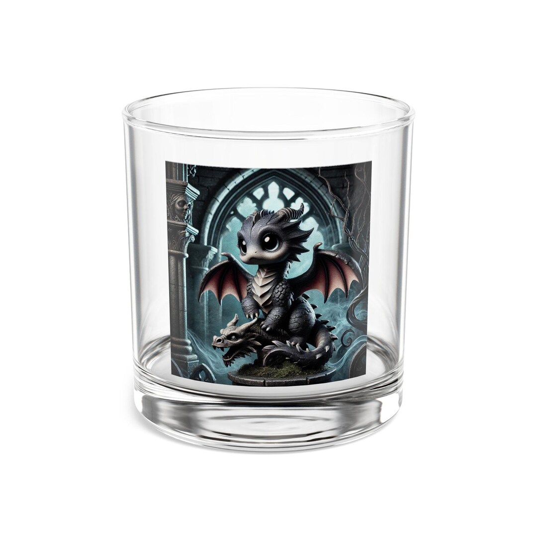 Gothic Baby Dragon Whiskey Glass Fantasy Creature Glassware for Dragon ...