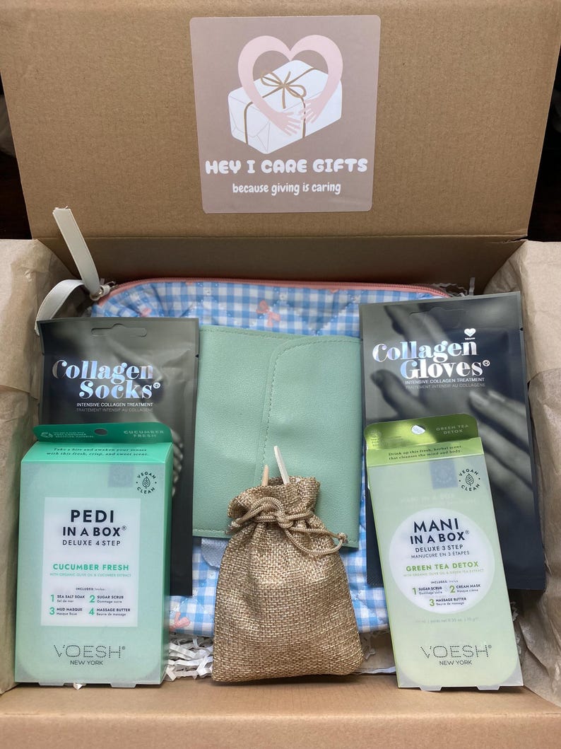 Mani Pedi Gift Set At-home Spa Day Nail Care Gift Box for Her Nail ...