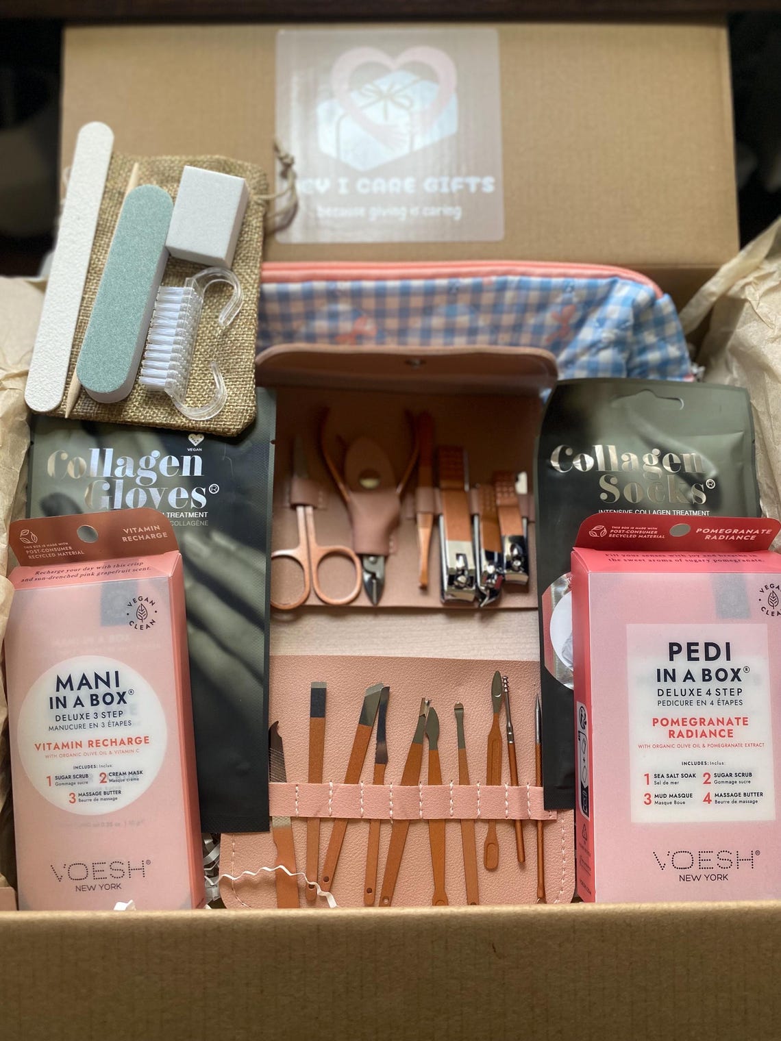 Mani Pedi Gift Set At-home Spa Day Nail Care Gift Box for Her Nail ...