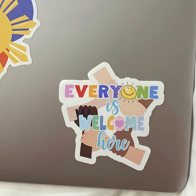 Sticker: Everyone is Welcome Here Diversity and Inclusion Sticker - Etsy