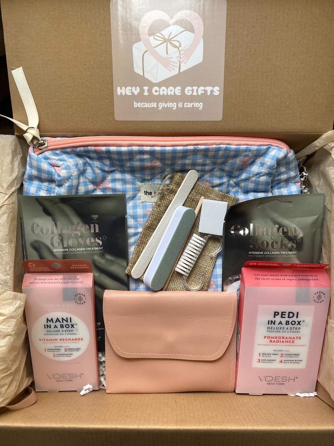 Mani Pedi Gift Set At-home Spa Day Nail Care Gift Box for Her Nail ...