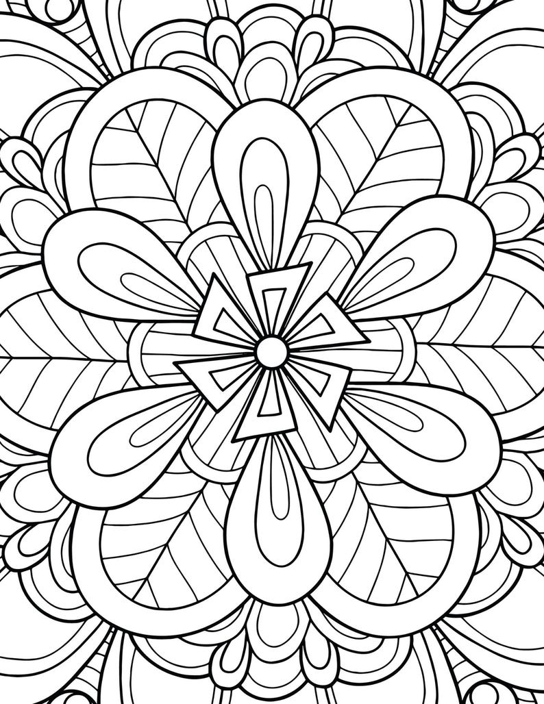 20 Mandala Coloring Pages - Etsy