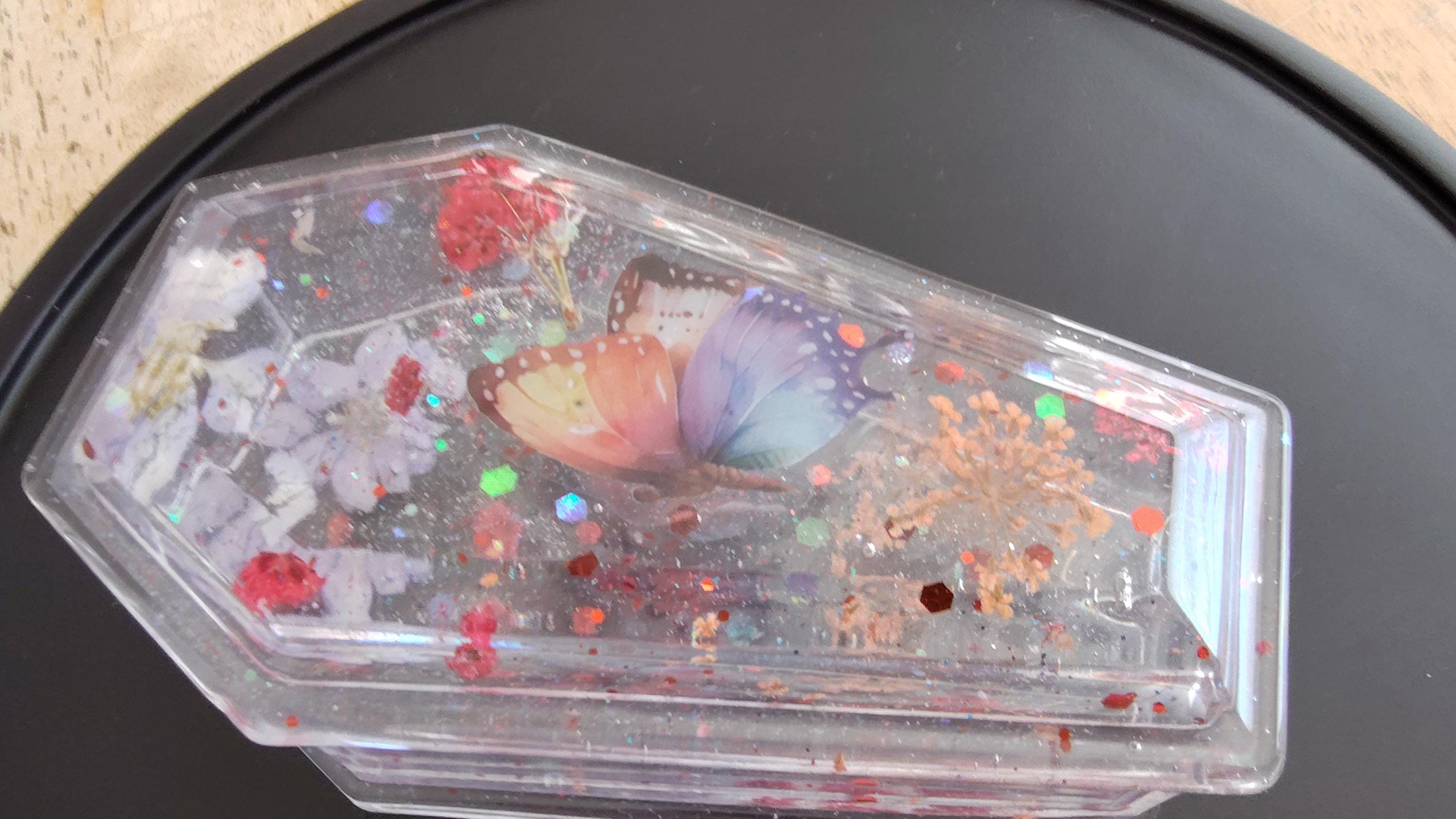 Resin Coffin Box: Pressed Flowers, Butterfly Trinket Stash Box - Etsy