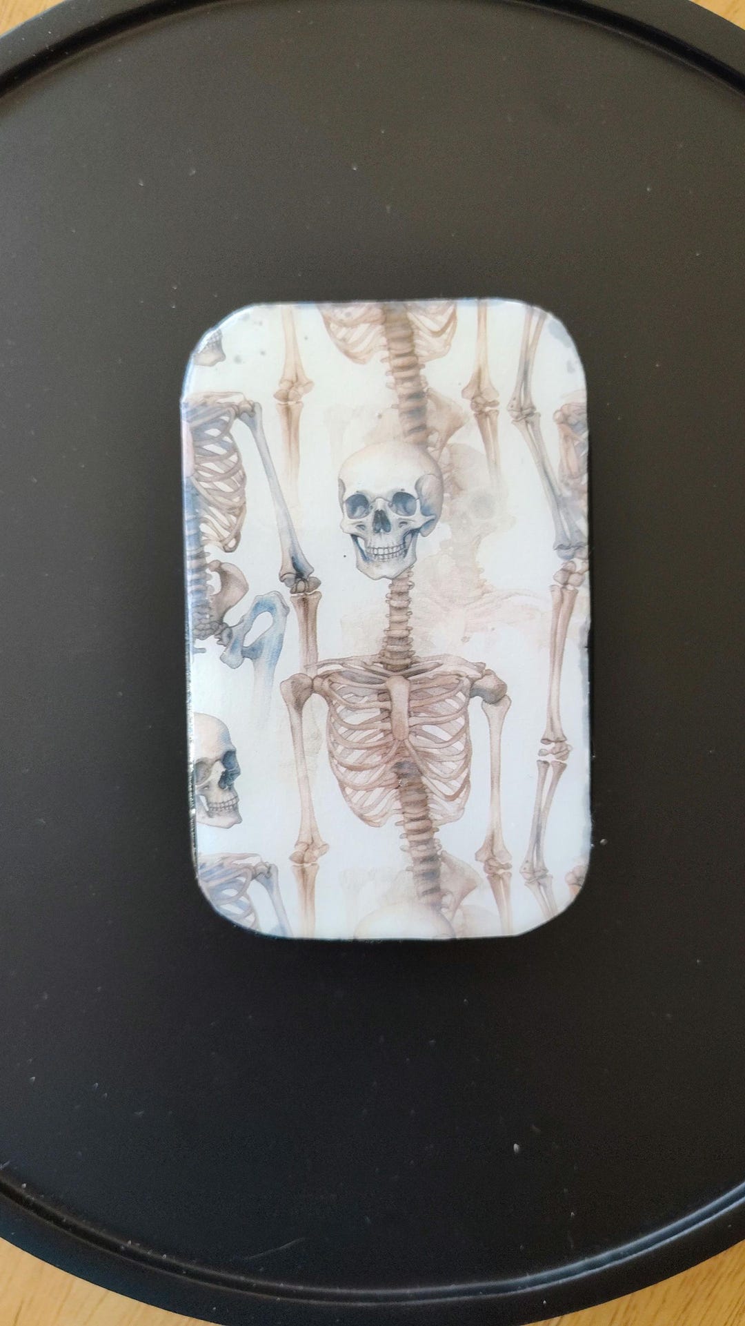 Skeleton Notions Tin: Gothic Resin Flip Top Box - Etsy