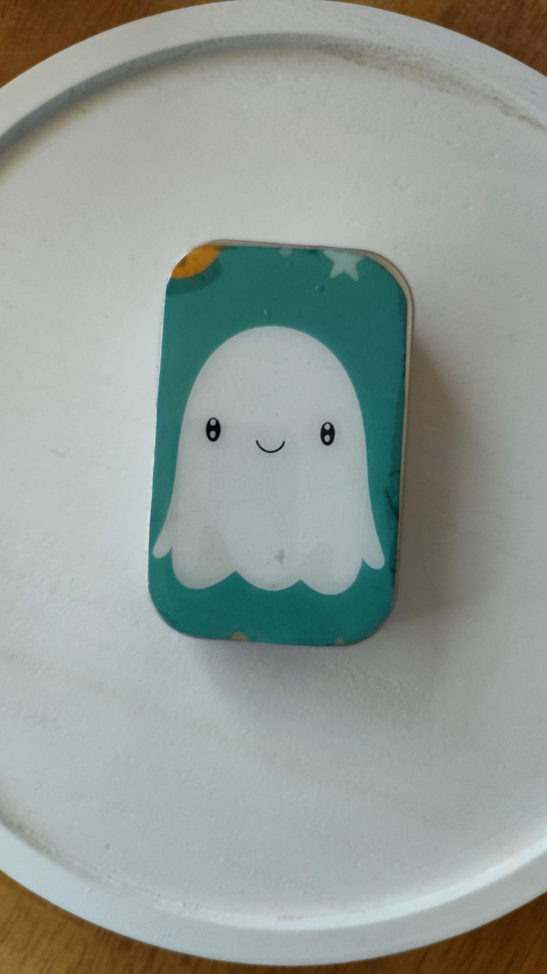 Cute Ghost Notions Tin, Gothic, Halloween, Sewing, Knitting, Pill Box ...