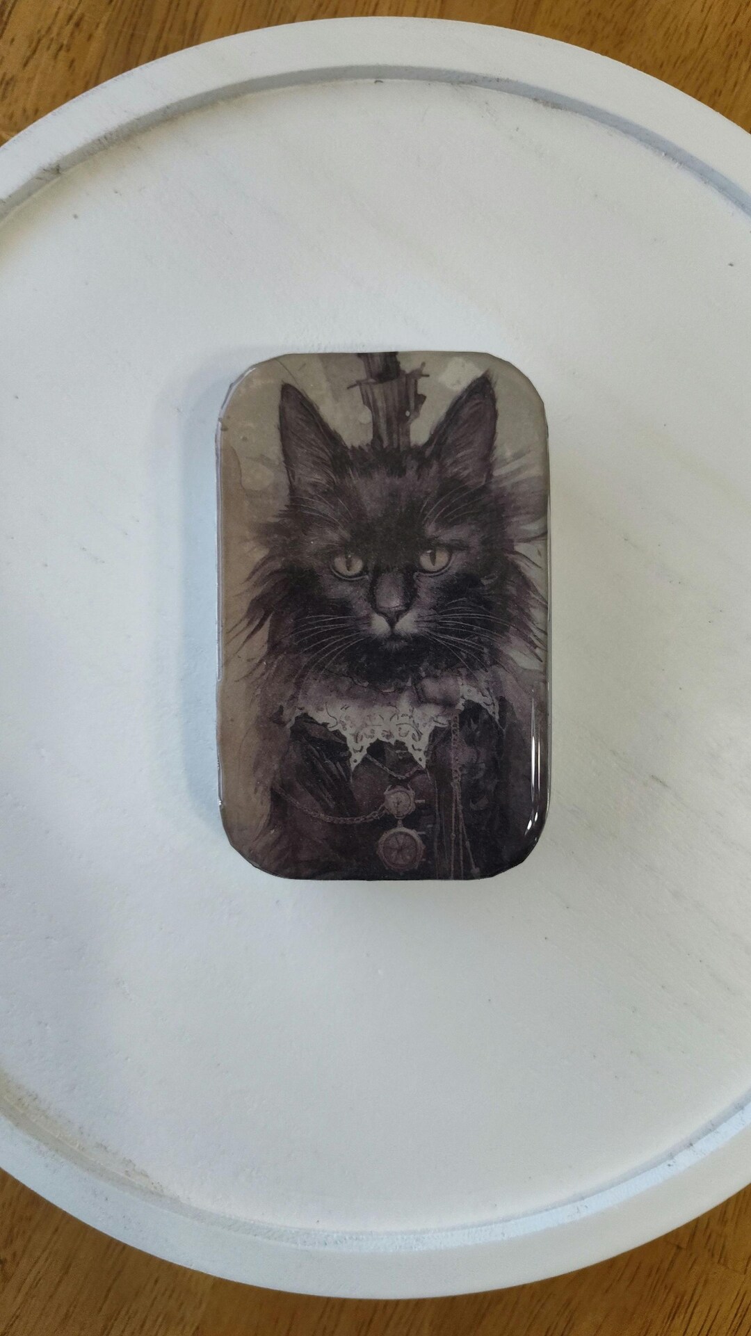 Victorian Black Cat Notions Tin: Gothic Sewing Pill Box - Etsy