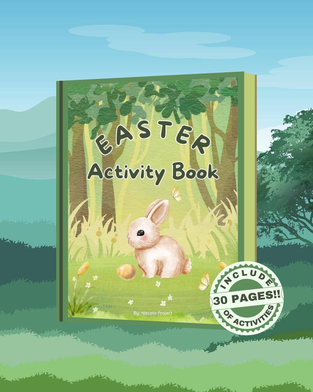 Fun Easter Activity Book for Kids, Digital PDF Download, Coloring ...