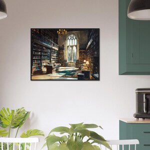 Cozy Reading Room Interior Oil Painting, Quaint Library, Romantic Era ...