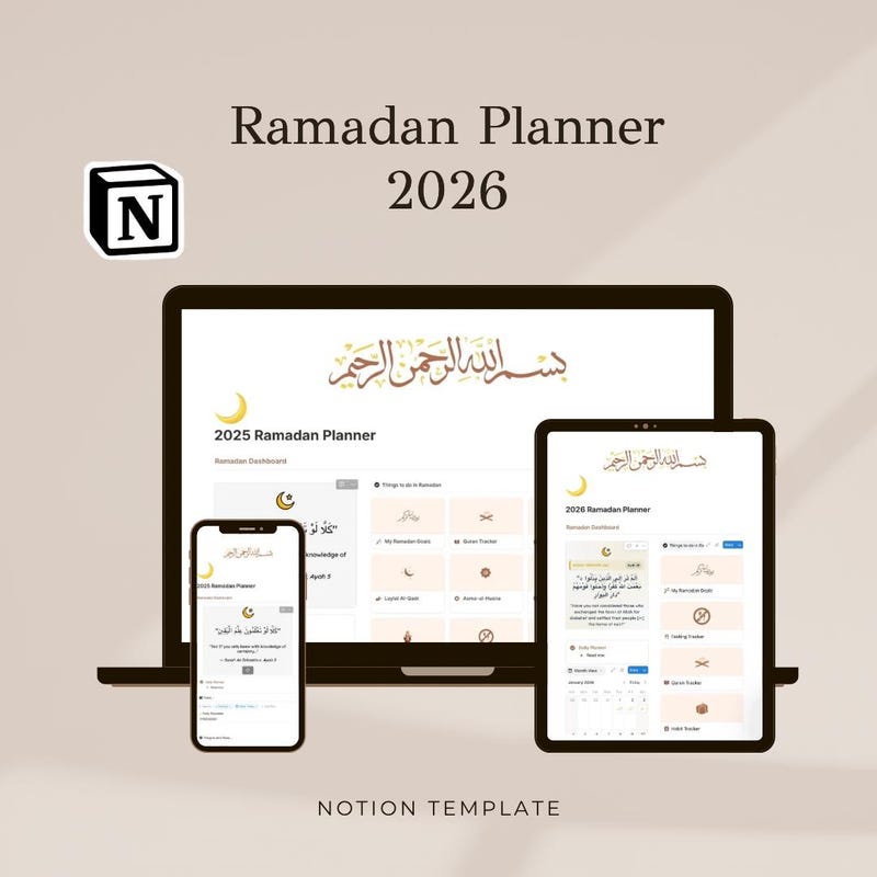 Notion Ramadan Template - Etsy