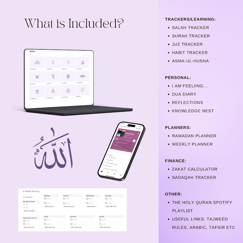 Islamic Notion Templates Muslim Planners, Quran Tracker, Ramadan ...