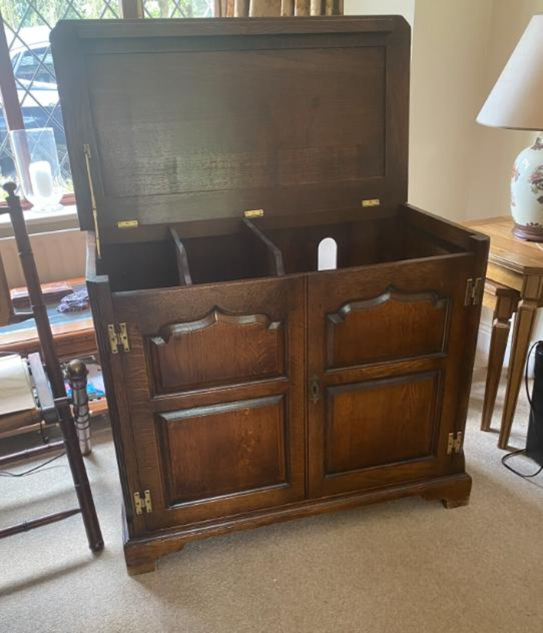 Solid Oak Hand Made Georgian Media Cabinet - Etsy