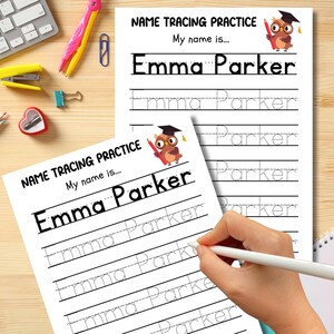 Preschool Custom Name Tracing Worksheet, Name Writing Practice ...