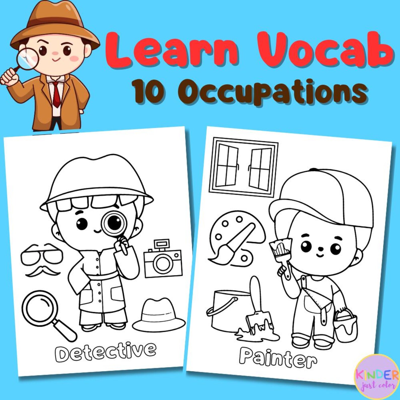 Career Coloring Pages, Career Day, Job Coloring Page, Occupation ...