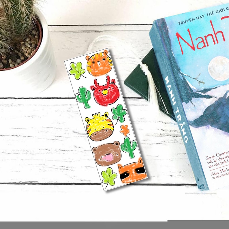 Coloring Bookmarks for Kids, Cute Animal Coloring Bookmarks, Printable ...