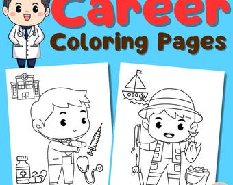 Community Helpers Coloring Page, Career Day Job Coloring Page ...
