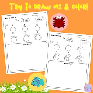 Learn to Draw Animals: Step-by-step Guide for Kids (printable) - Etsy