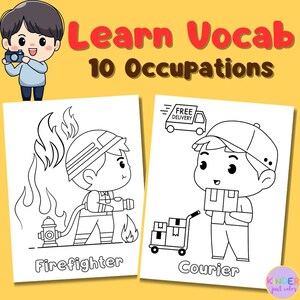 Career Coloring Pages: Community Helpers, Job Theme (PDF) - Etsy