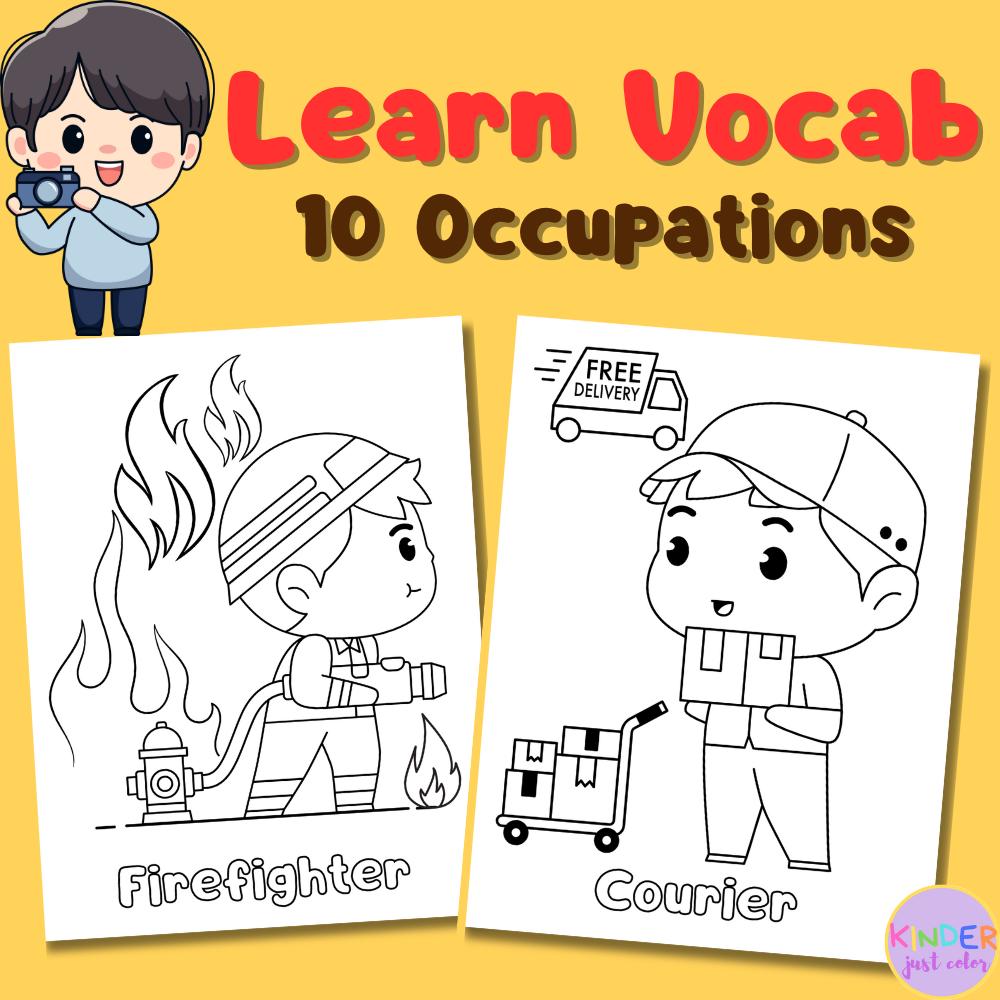 Community Helpers Coloring Page, Career Day Job Coloring Page ...