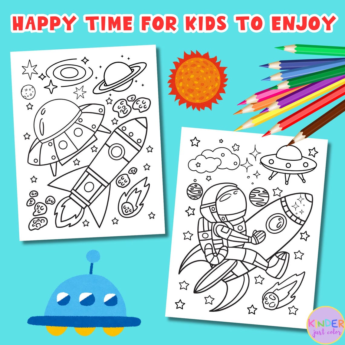 Space Coloring Page, Outer Space Coloring Page, Space Activity Sheet ...