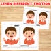 Emotion Matching Game: Feelings Flashcards, SEL Activity (printable PDF ...
