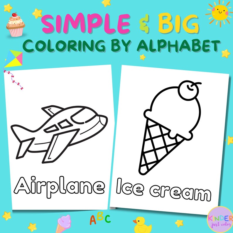 ABC Alphabet Coloring Pages Printable Preschool Kindergarten Alphabet ...