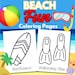 Beach Fun Activity Coloring Pages, Water Sport, Summer Vacation ...