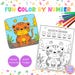 Cute Animals Color by Numbers 1-10 Pages for Kids Activity Book ...
